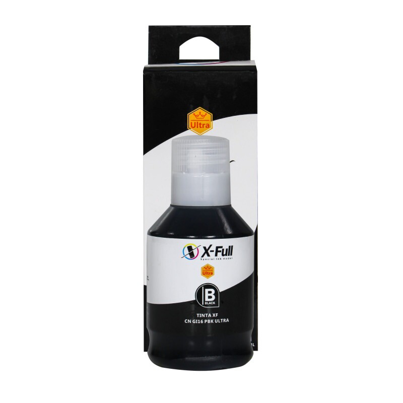 TINTA COMPATÍVEL COM GI16 PIGMENTADA ULTRA PARA CANON | BK - 170ML - X-FULL