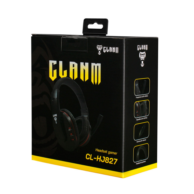 HEADSET GAMER FLY RED | CLANM